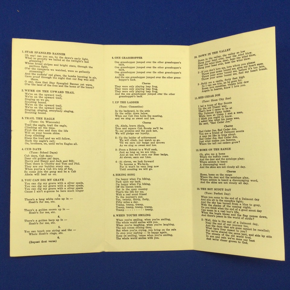 Boy Scout Sing With The Valley Forge Council Pamplet 236C1 | eBay