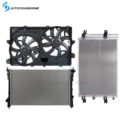 Electric Radiator Condenser & Cooling Fan Assembly Kit For 2007-2010 ...