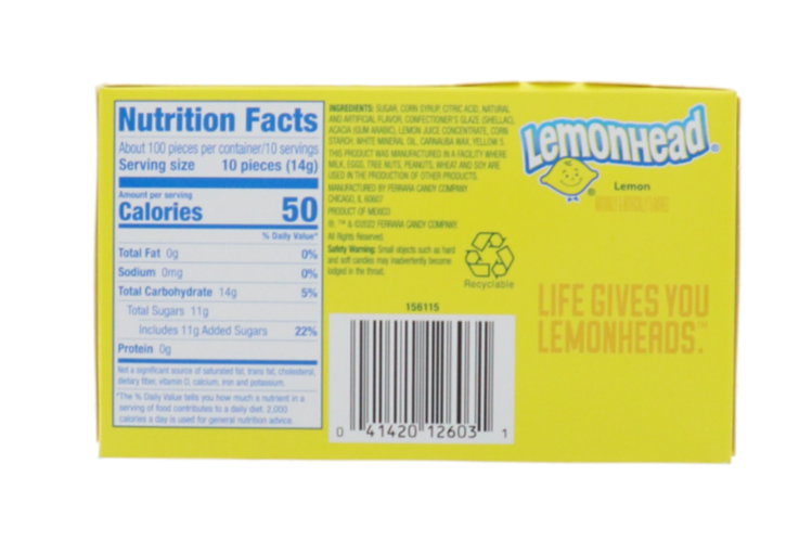 The Original Lemonhead Lemon Candy Theater Box - 5 oz | eBay