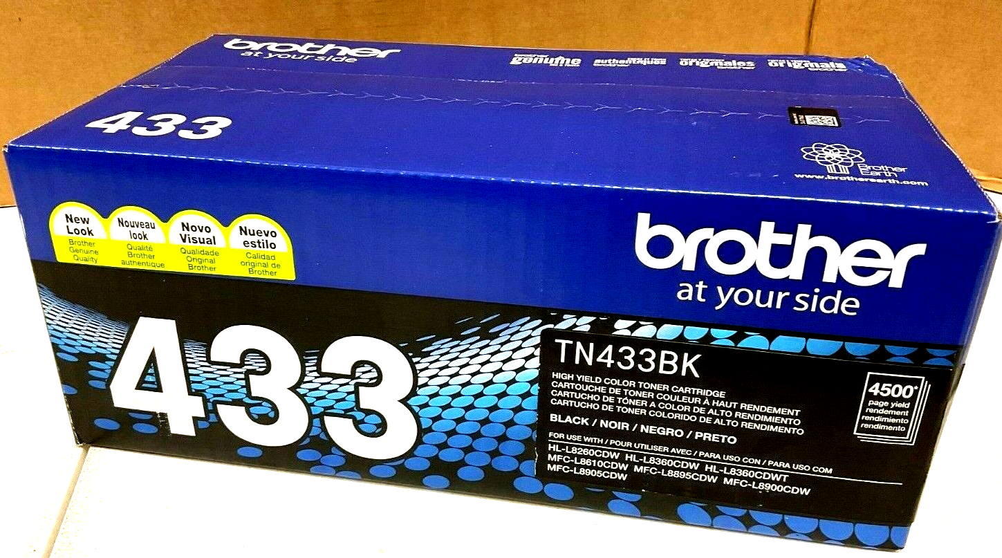 Brother+TN433BK+Black+Toner+Cartridge for sale online | eBay