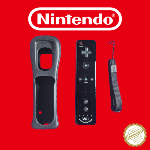 Official Wii Remote BLACK Nintendo Motion Plus Inside 👾 Wii U OEM ...