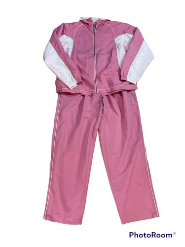 Vintage Dunlop Tracksuit White Pink Women's XL Color Blocked Jacket ...