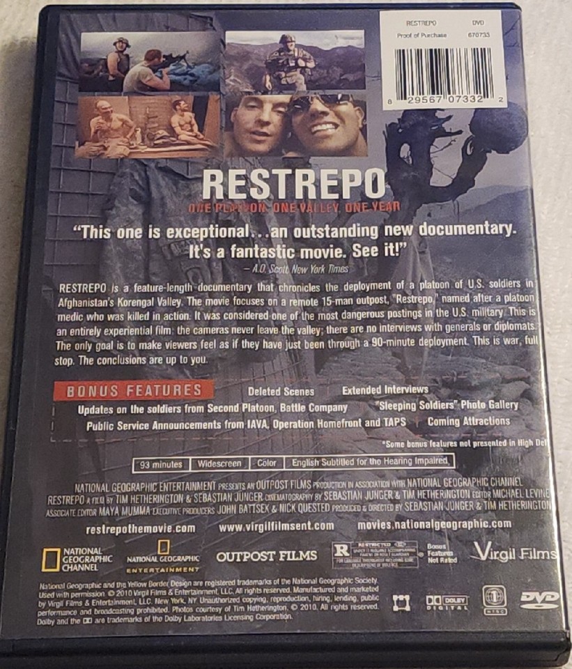 Restrepo DVD 829567073322| eBay