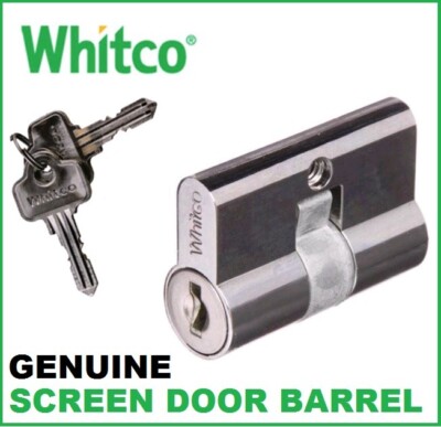 Brand new Whitco Screen Door Lock Cylinder Barrel Replacement 2 Keys KA ...