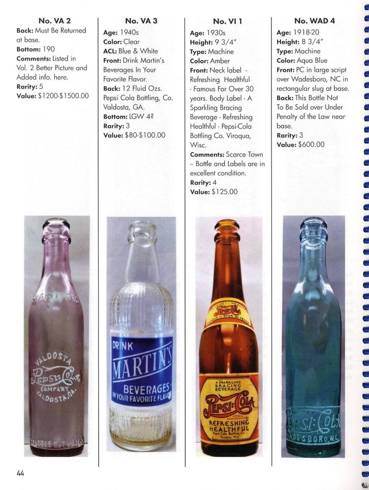 Pepsi-Cola World of Bottles Caps Cans & More Collectors Guide Vol 3 ...