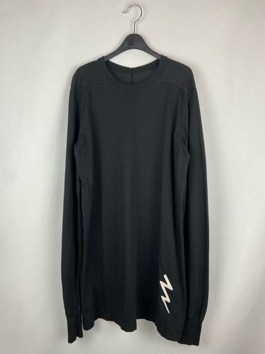 Rick Owens 19FW LARRY CREWNECK L/S TEE BLACK 100% COTTON S Shoulder width: 44cm | eBay Australia