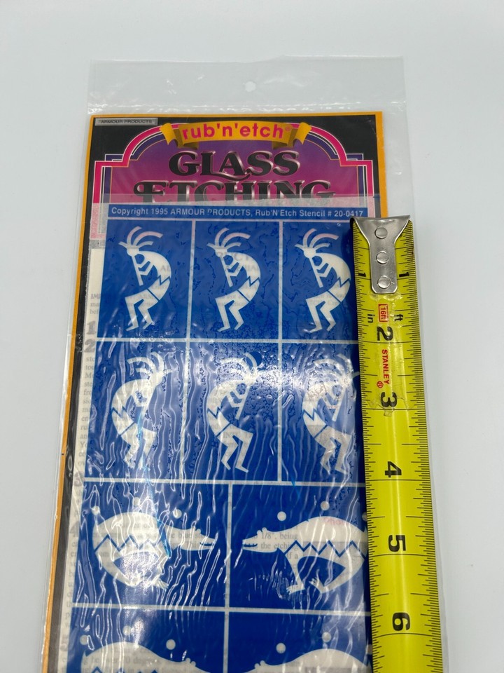 Rub 'n Etch Glass Etching Stencil Armour Products 1995 USA | eBay