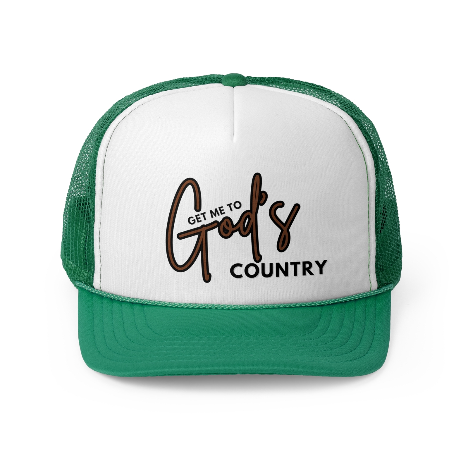 Trucker Hat Brown Morgan Wallen Get Me To Gods Country Music Artist Hat ...