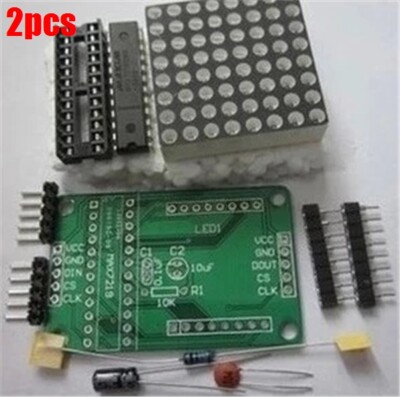 2Pcs MAX7219 Dot Matrix Module Mcu Control Display Module Kits iv | eBay