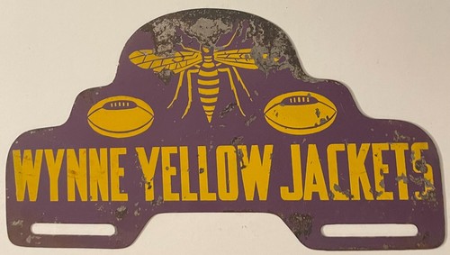 Vintage Wynne High School Yellowjackets Booster License Plate Topper ...
