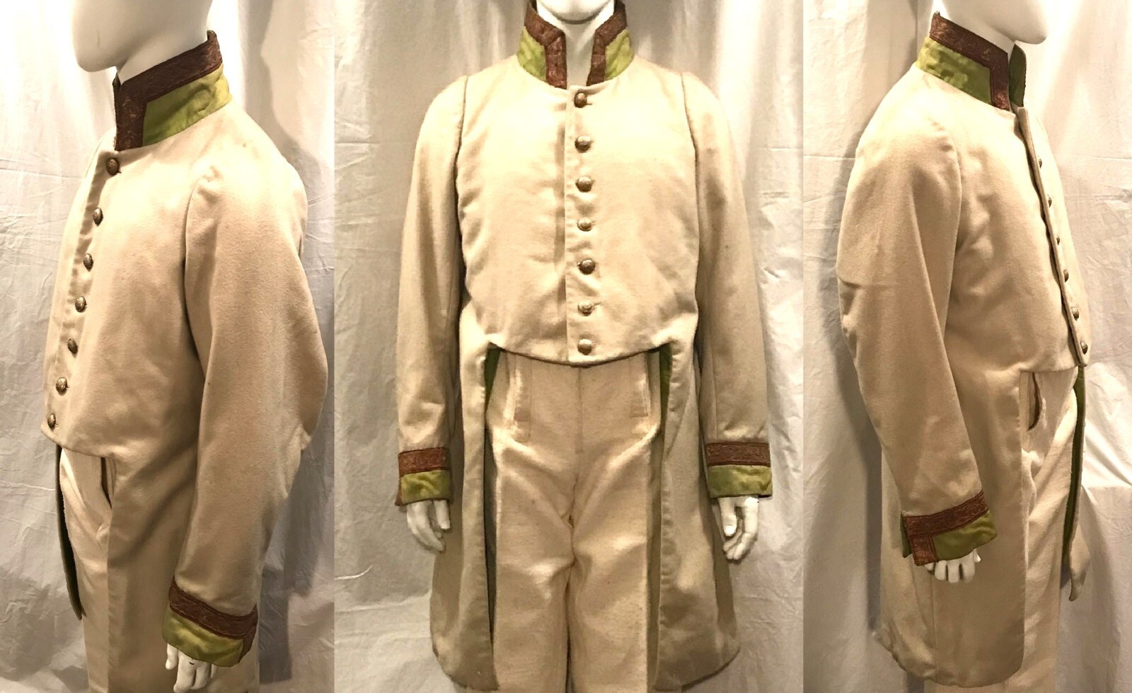 Movie prop costume French Napoleonic Officer Waterloo Napoleon coat ...