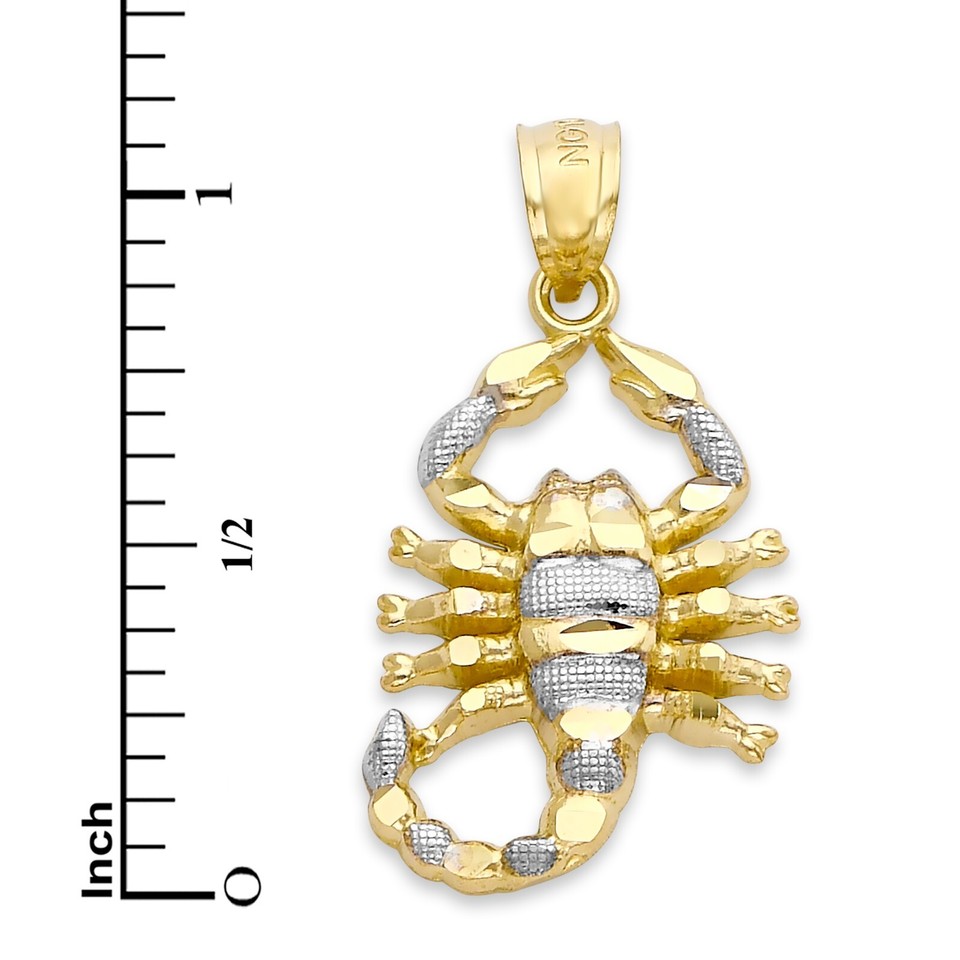 Solid Gold Scorpion Pendant in 10 or 14k, Zodiac Jewelry Scorpio ...