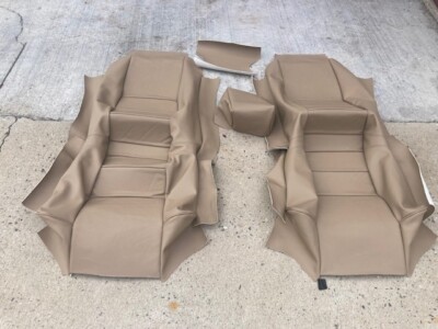BMW E24 635CSI 633CSI REAR SEAT UPHOLSTERY KIT GERMAN LEATHER NATURAL ...