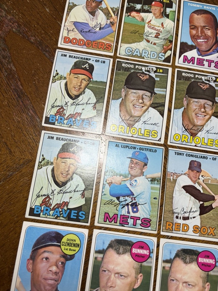 (19) 1967 & 1969 TOPPS BASEBALL STAR CARDS BOOG POWELL, KEN BOYER READ ...
