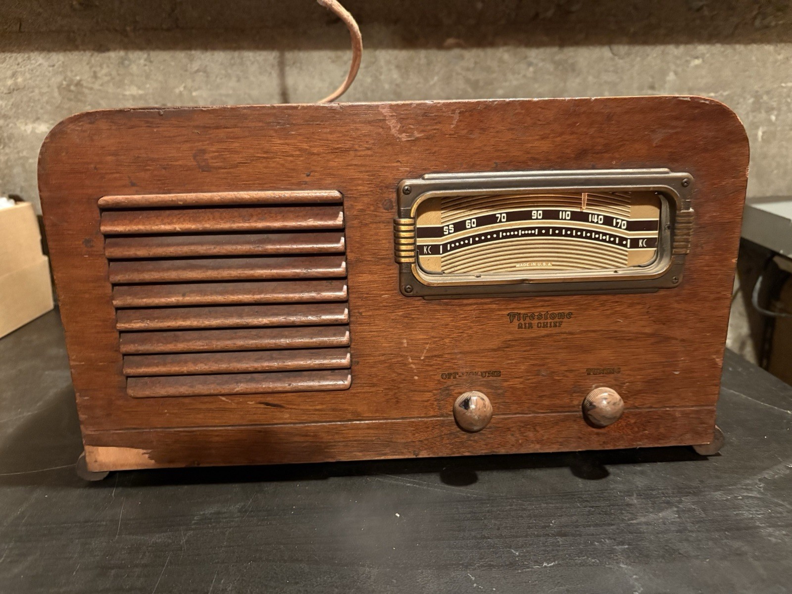 📻 Vintage Firestone Air Chief Tube Radio-Art Deco works | eBay