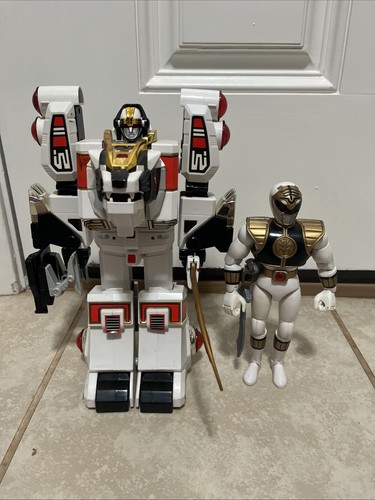Mighty Morphin Power Rangers MMPR White Tigerzord And 8” White Ranger ...