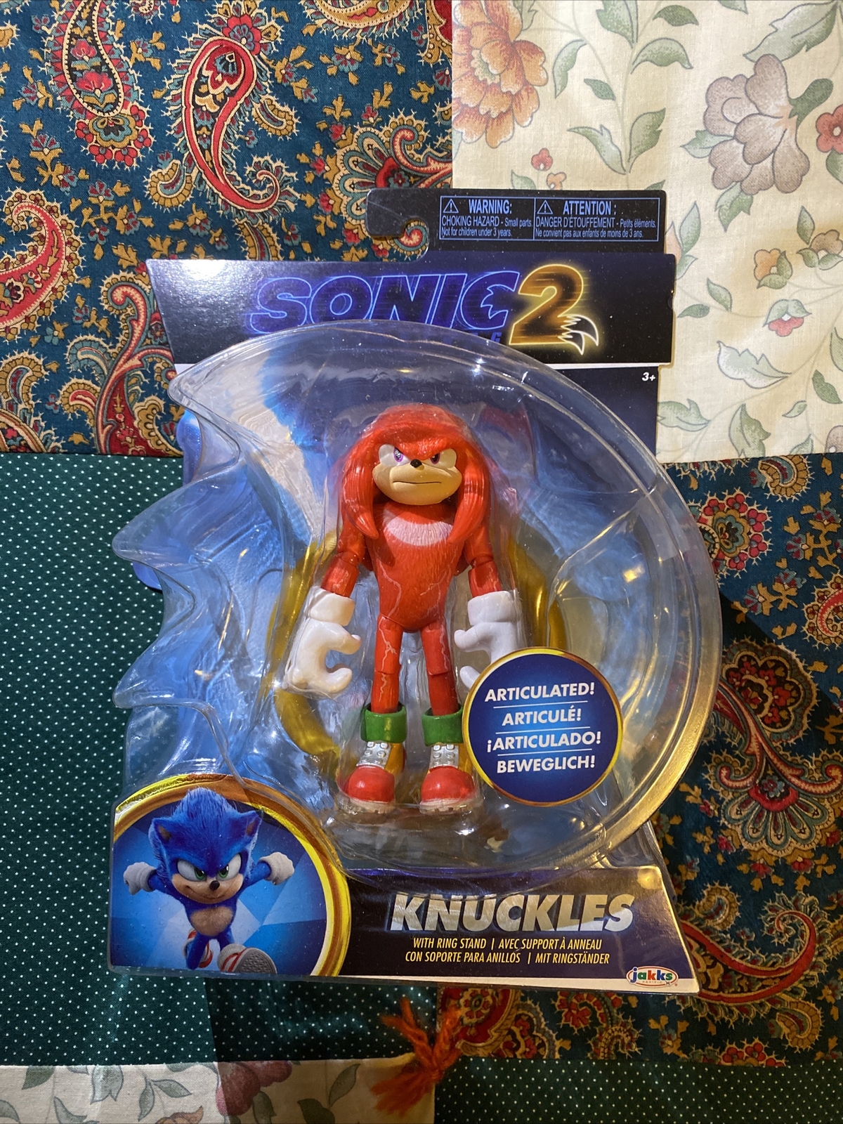 Sonic the Hedgehog 2 Movie Knuckles Action Figure [with Ring Stand] | eBay