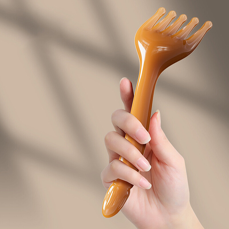 Resin Head Massage Comb Massager Chinese Scraping Stick Five-Claw Comb ...