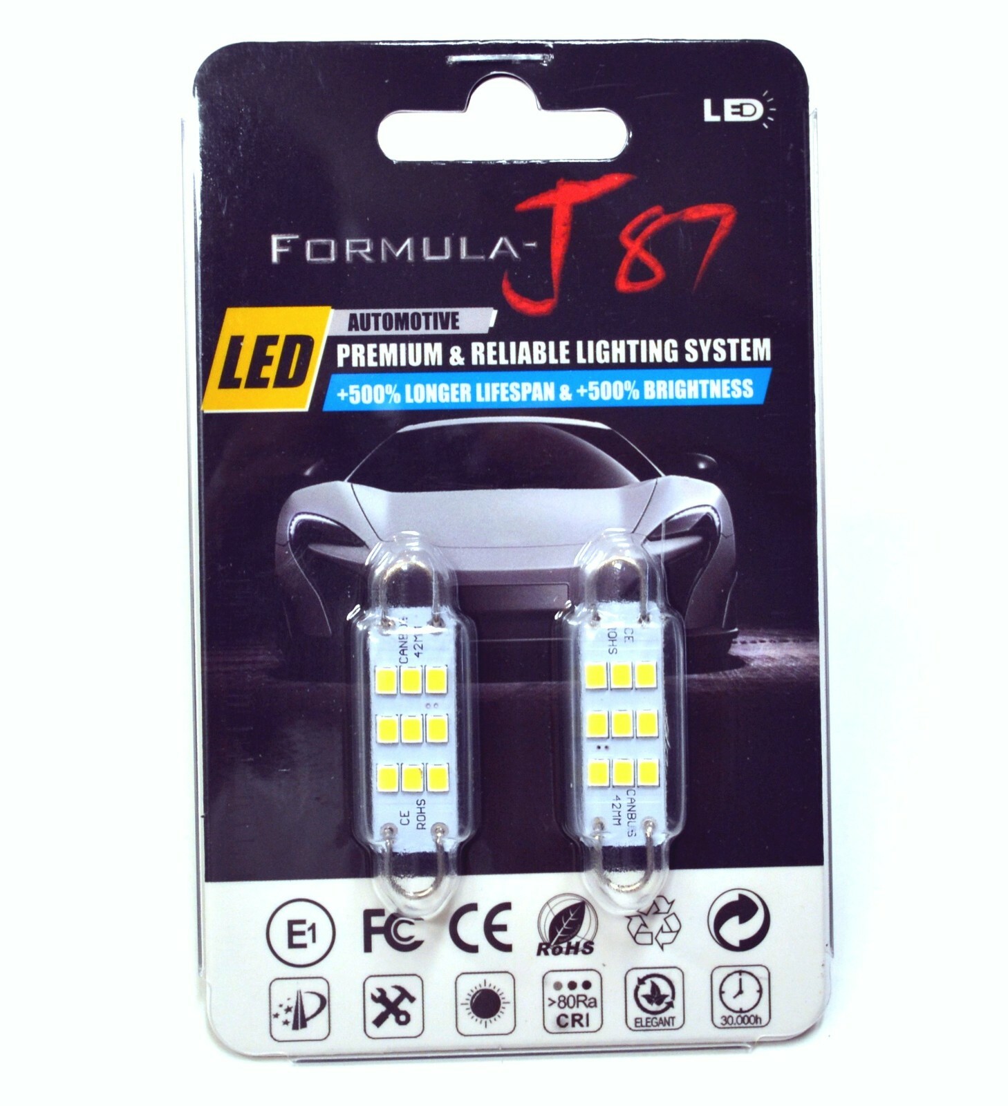LED Light Canbus Error Free 562 1.2W White 5000K Two Bulbs Interior ...