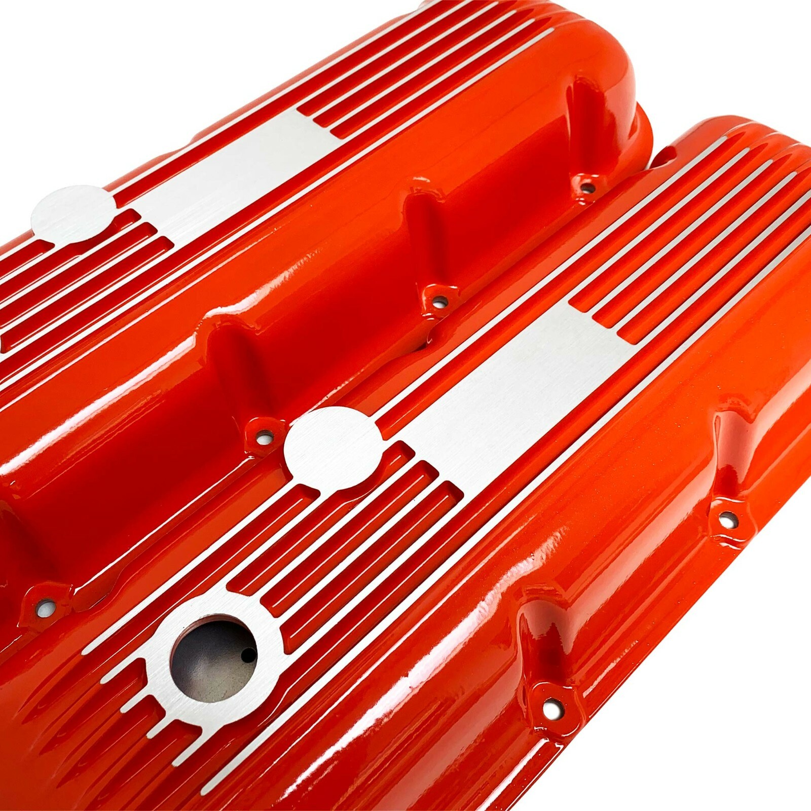 Big Block Chevy Orange Valve Covers - Die-Cast Aluminum - Custom ...