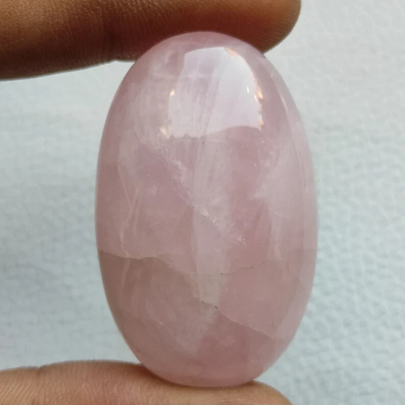 Natural A++ Rose Quartz Smooth Oval Shape 26x36MM Gemstone Cabochon For ...