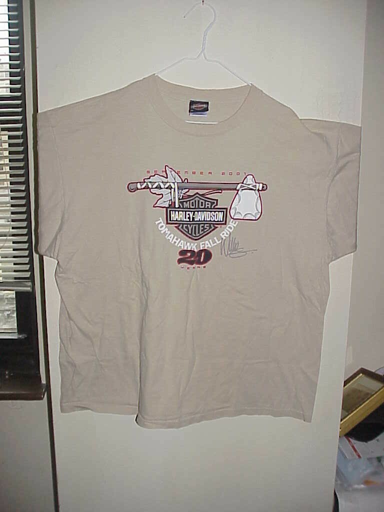 HARLEY DAVIDSON WILLY G 20 YEARS TOMAHAWK RIDE T S… - Gem