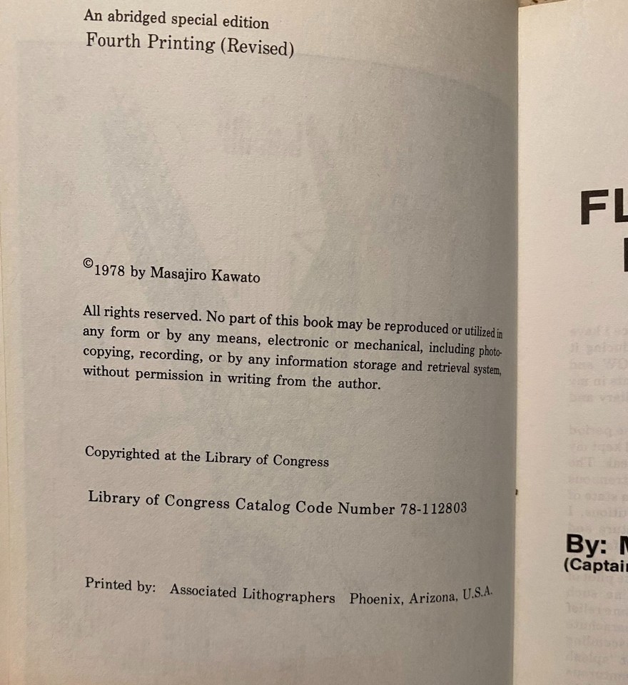 Flight Into Conquest By Masajiro "Mike" Kawato 1978 Hardcover Signed ...