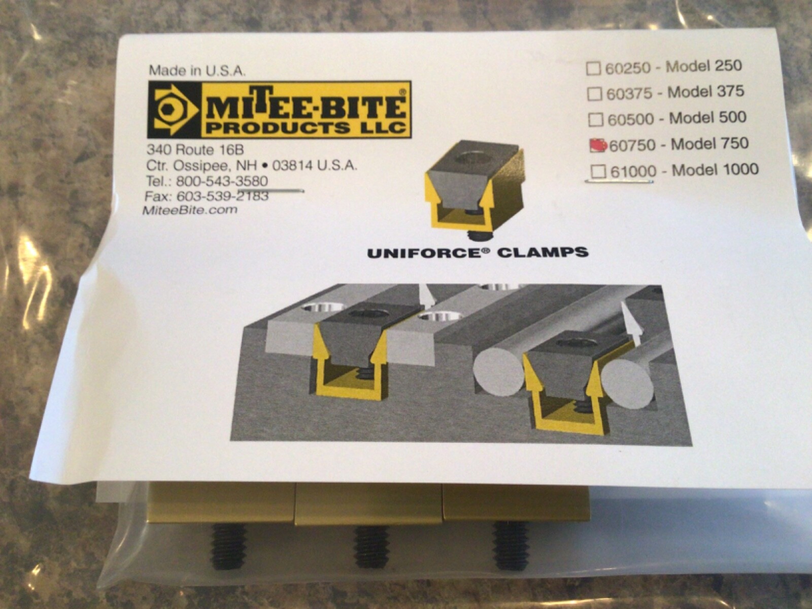 Mitee-Bite 60750 Uniforce Clamps 6-pack, 6 Total Clamps, 1/4-20 Thread | eBay