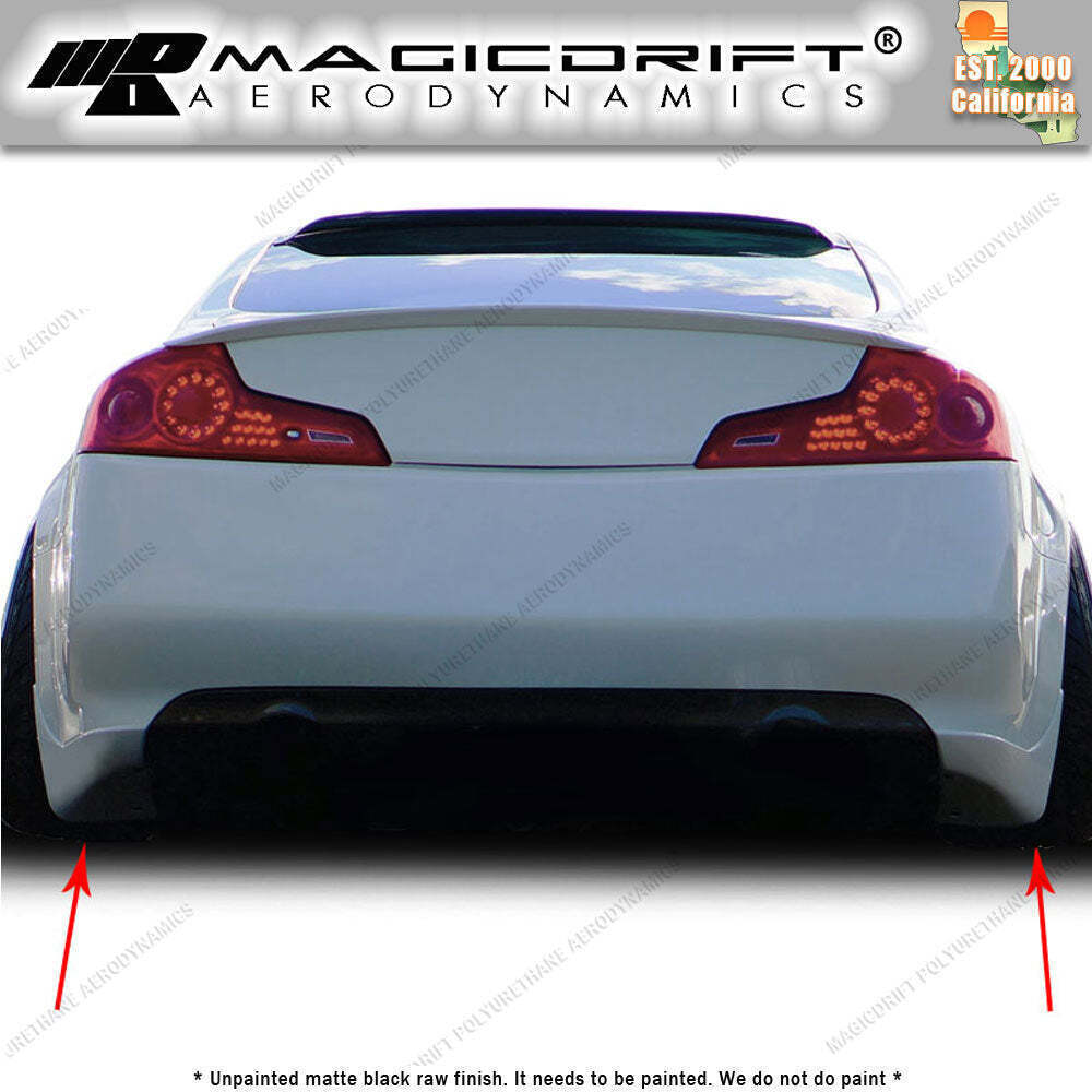 For 03 04 05 06 Infiniti G35 2dr Coupe JDM Rear Bumper Splash Guards PU ...