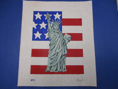 Gayla Elliott Handpainted Needlepoint Canvas Statue of Liberty USA ...