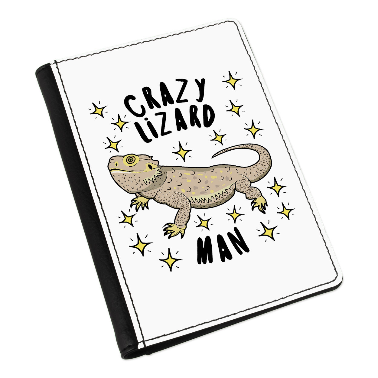 Crazy Lizard Man Stars Passport Holder Cover Case Wallet - Funny Animal ...