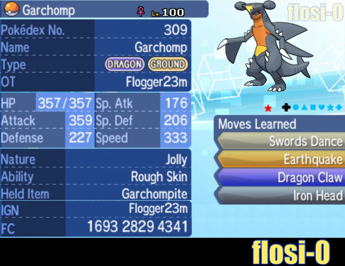 Mega Garchomp Move Set