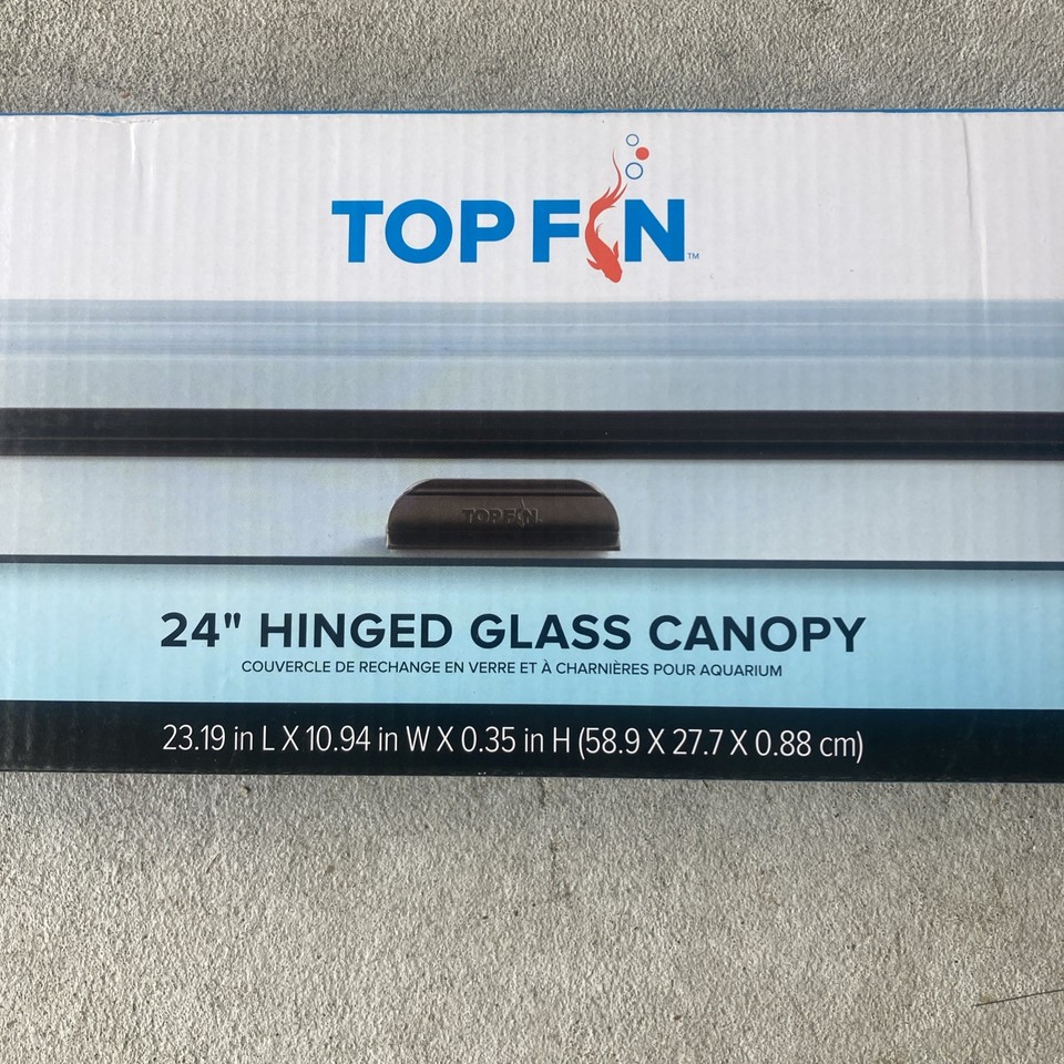 Top Fin 24” Hinged Glass Canopy For 20 Gal Tall Aquariums | eBay