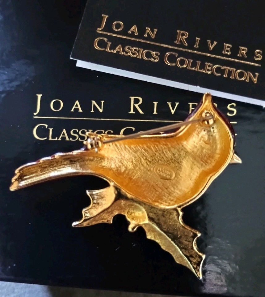 New Joan Rivers Cardinal Bird Red HandPainted Flights Of Fancy Pin ...