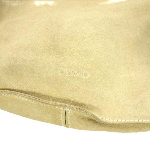 Authentic Desmo Suede Cream Tote Bag Embossed Logo Pouch for Women | eBay