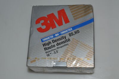^^ 3M HIGH DENSITY DS, HD DISKETTES 10 COUNT 3.5" --NEW & SEALED IN BOX ...