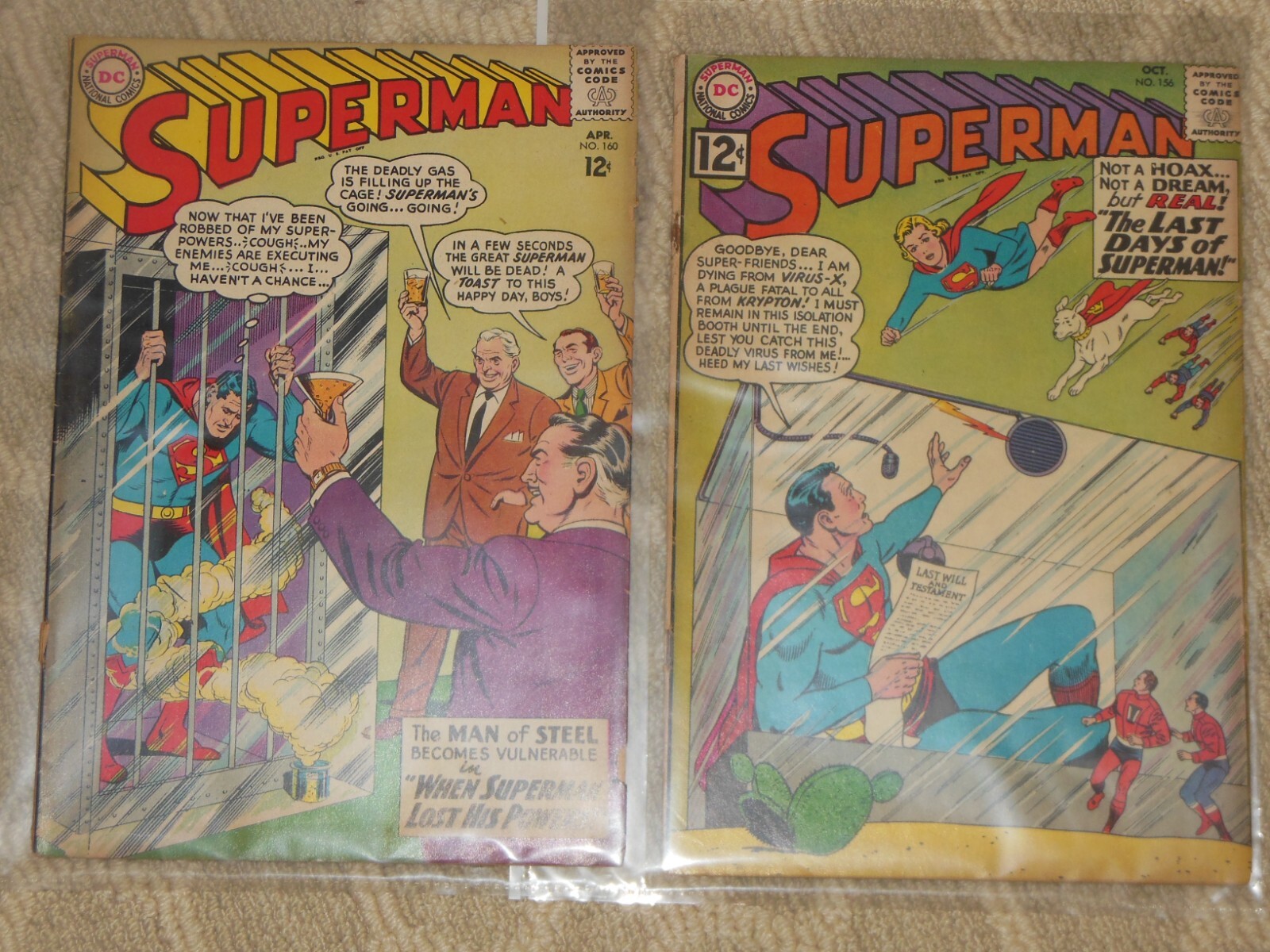 Lot of 2 SUPERMAN #156 #160 Silver Age Comics 1962 | eBay