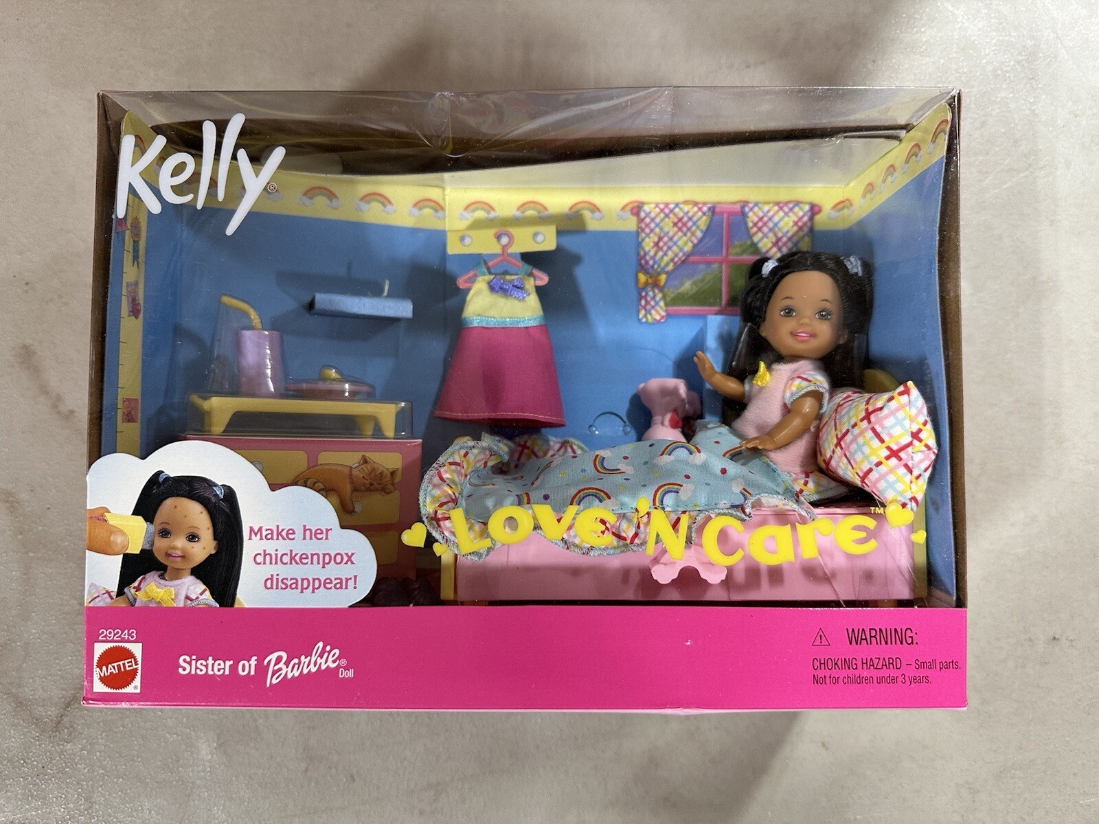 Kelly Barbie Doll Love 'n Care #29243 2000 Mattel Chicken Pox LA C36 ...