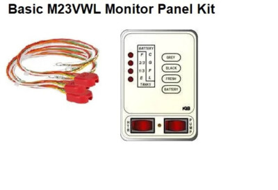 KIB M23VWL White 3 Tank RV Micro Monitor System + Heater and Pump ...