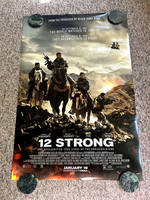 12 STRONG MOVIE POSTER Original DS 27x40 ADV Style CHRIS HEMSWORTH 2017 ...