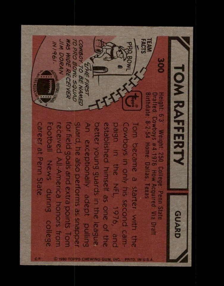 1980 Topps SET BREAK #300 Tom Rafferty | eBay