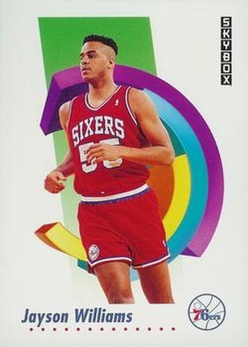 #220 Jayson Williams - Philadelphia 76ers - 1991-92 SkyBox Basketball ...