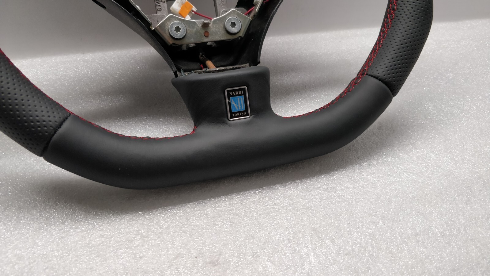 MAZDA RX-7 FD3S STEERING WHEEL FLAT BOTTOM NARDI CUSTOM RED STITCH RX7 ...