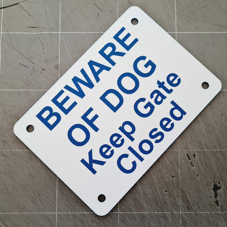 Beware of Dog Keep Gate Closed Sign Plaque Close Shut Outdoor Rated ...