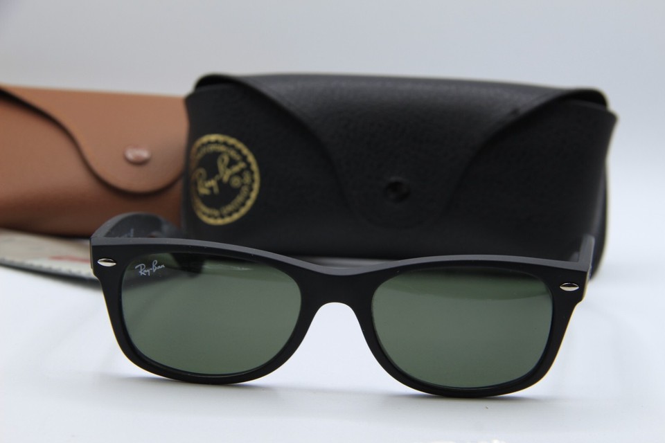 NEW RAY-BAN RB 2132 622 BLACK WAYFARER RUBBER AUTHENTIC SUNGLASSES W ...
