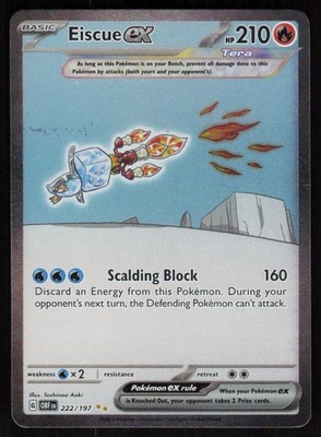 Eiscue ex 222/197 Special Illustration Rare: Obsidian Flames Pokémon ...