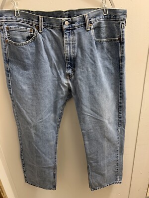 5- Levi 505 Jeans Blue 40x30 Waist 43” Inseam 30” High Rise Straight ...