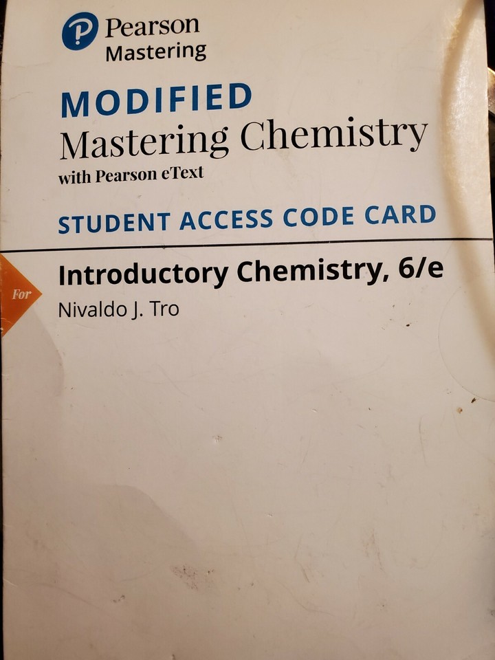 Pearson Mastering Modified Mastering Chemistry with Pearson eText, 6/e ...