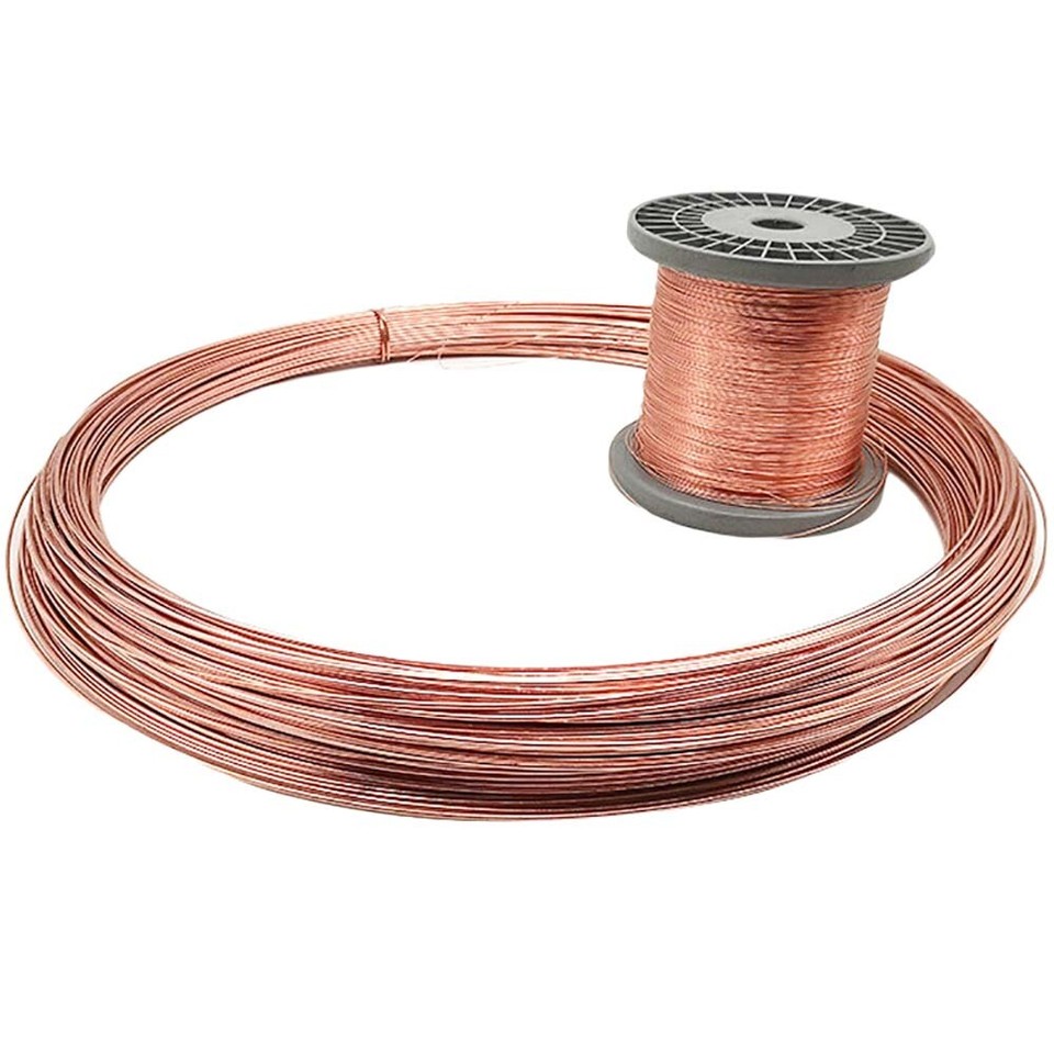 Pure Copper Wire Bare Uncoated Assorted Copper Wire Round Sizes Ø0.2mm ...