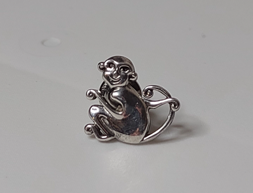 Cute Little Sterling Silver Monkey Pin | eBay